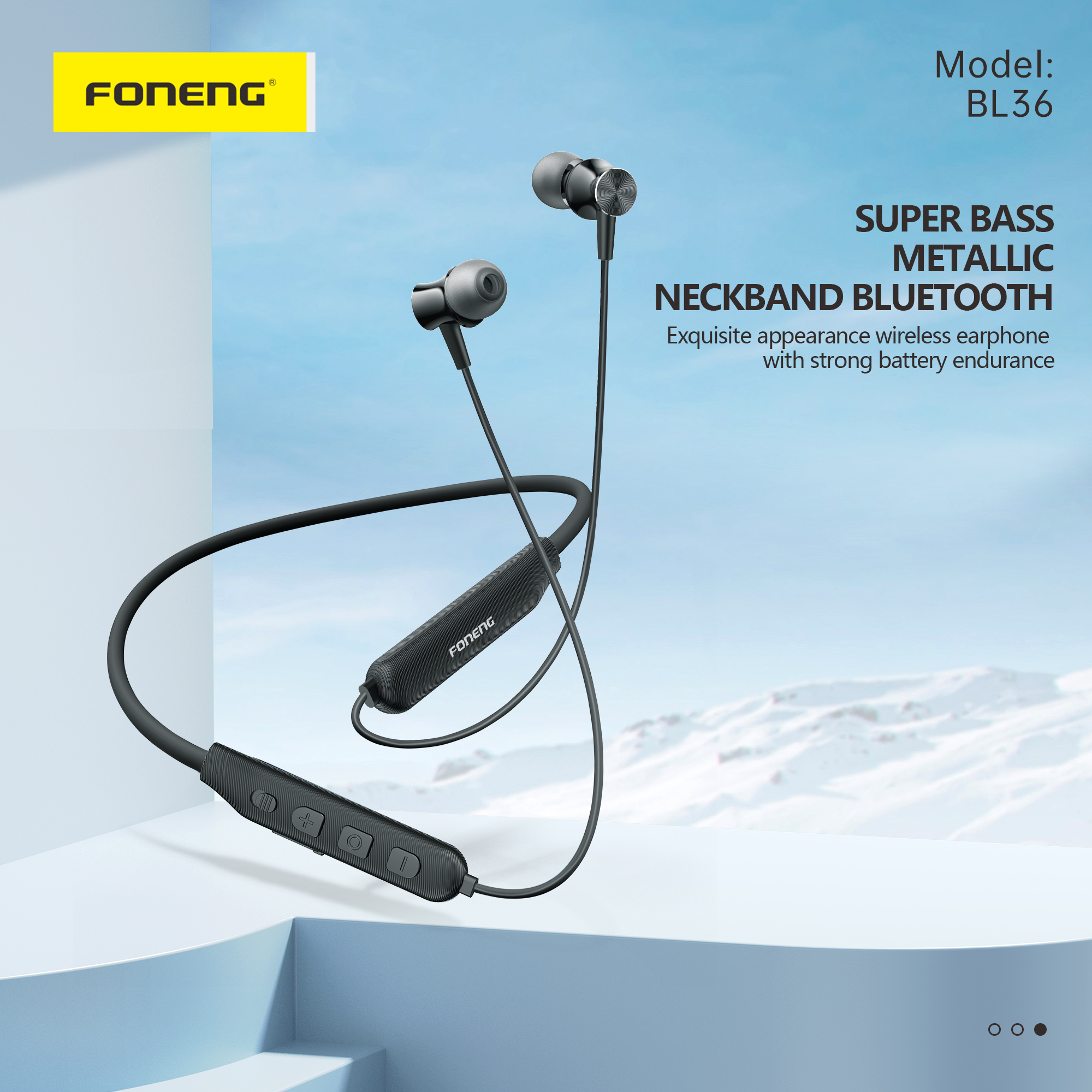 BL36 Deep Bass Neckband Bluetooth Earphone | FONENG