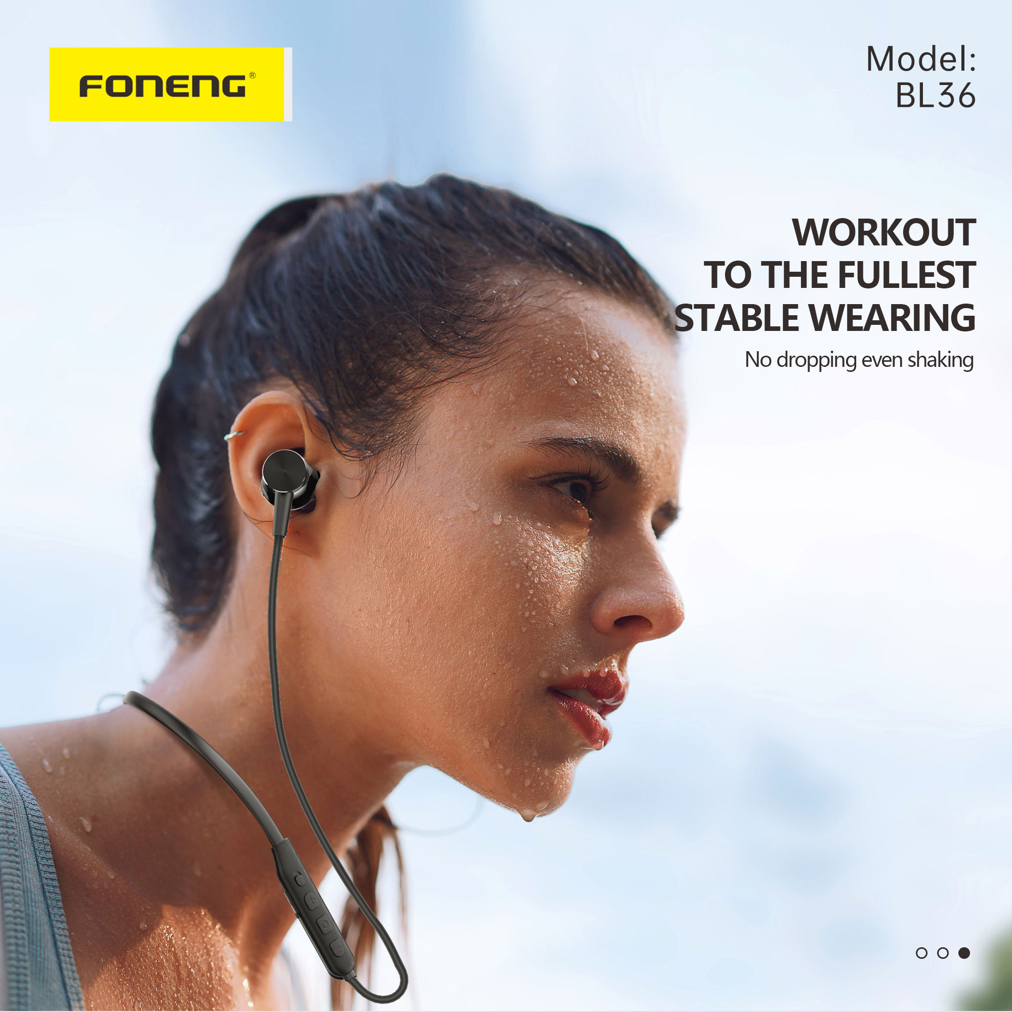 BL36 Deep Bass Neckband Bluetooth Earphone | FONENG