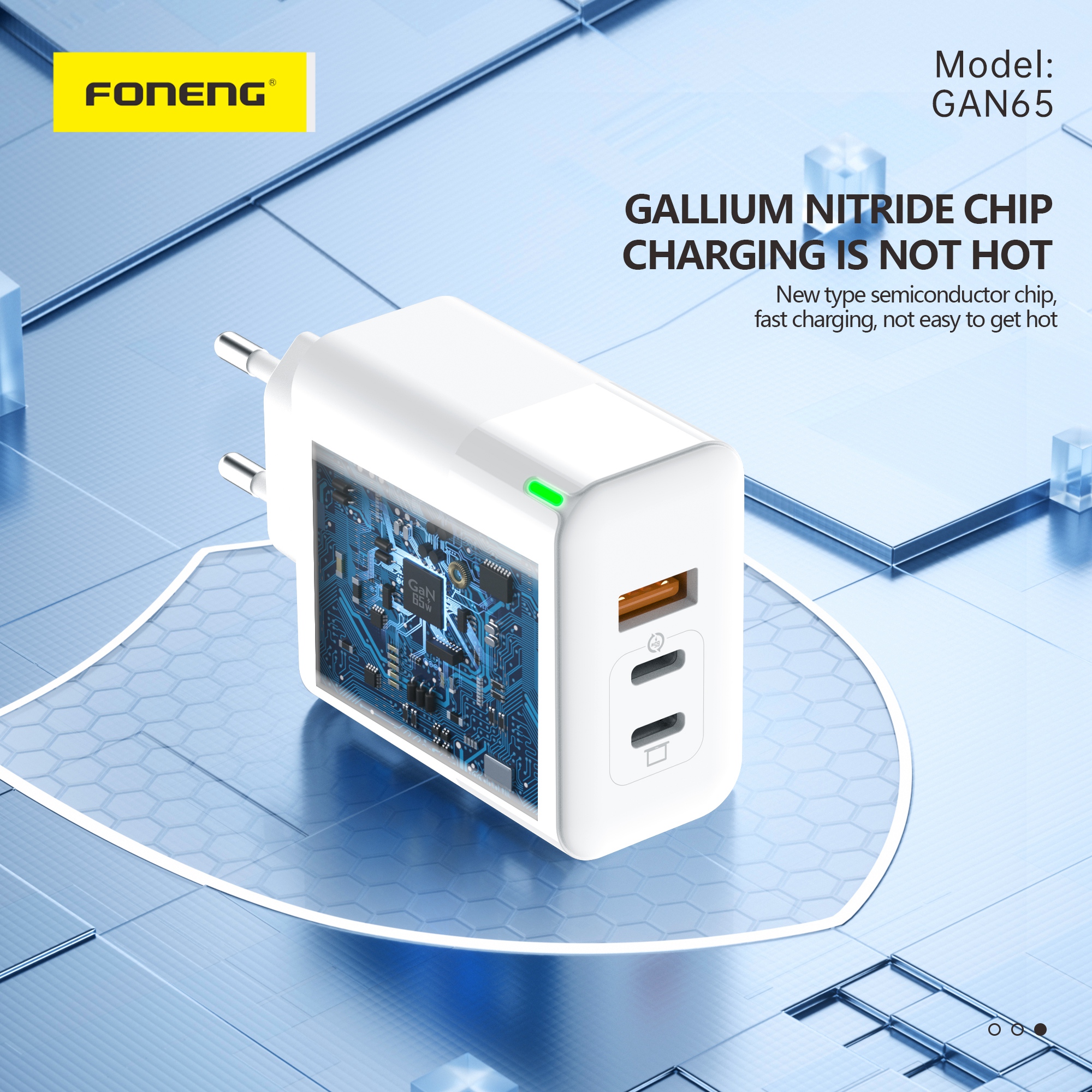 GAN65 A+C+C 3-Port GaN Charger (65W) | FONENG